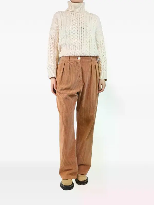 Masscob Dusty Corduroy Pleated Wide-leg Trousers