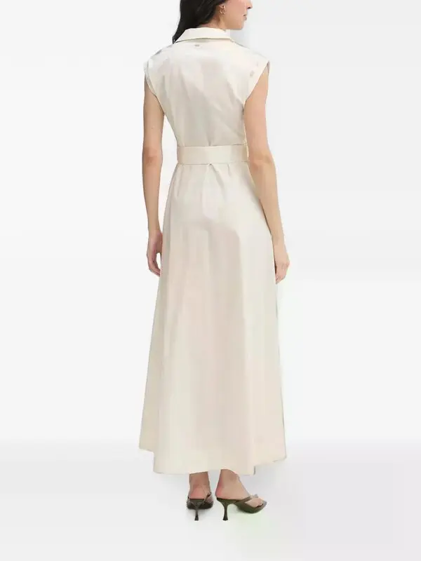 GAUDI Belted Sleeveless Midi Dress