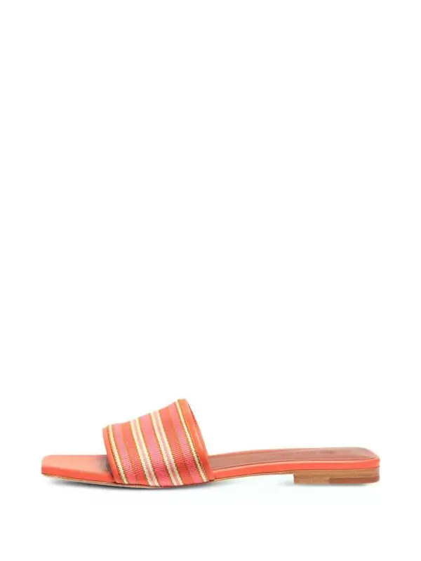 Loro Piana Square-toe Striped Sandals