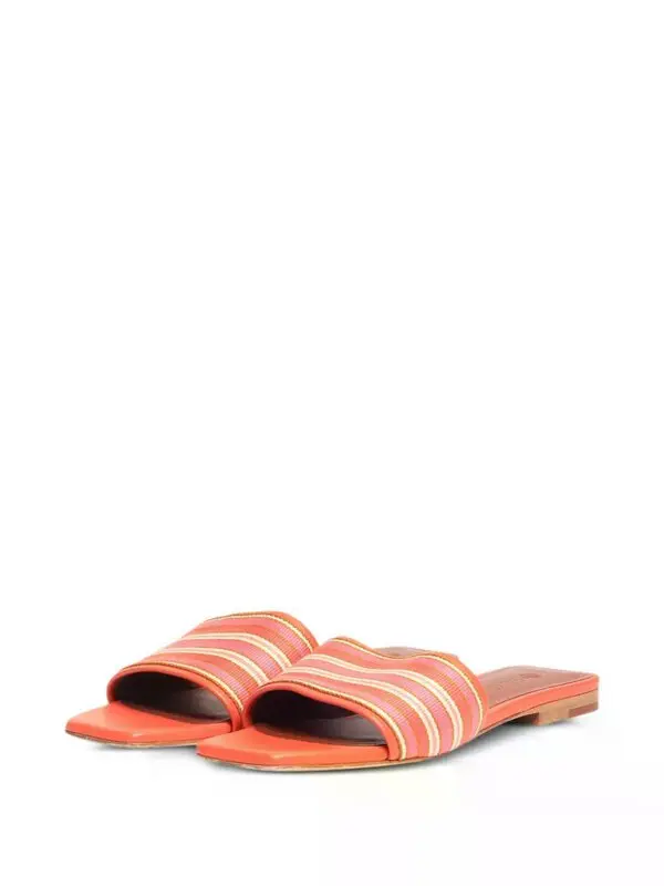 Loro Piana Square-toe Striped Sandals