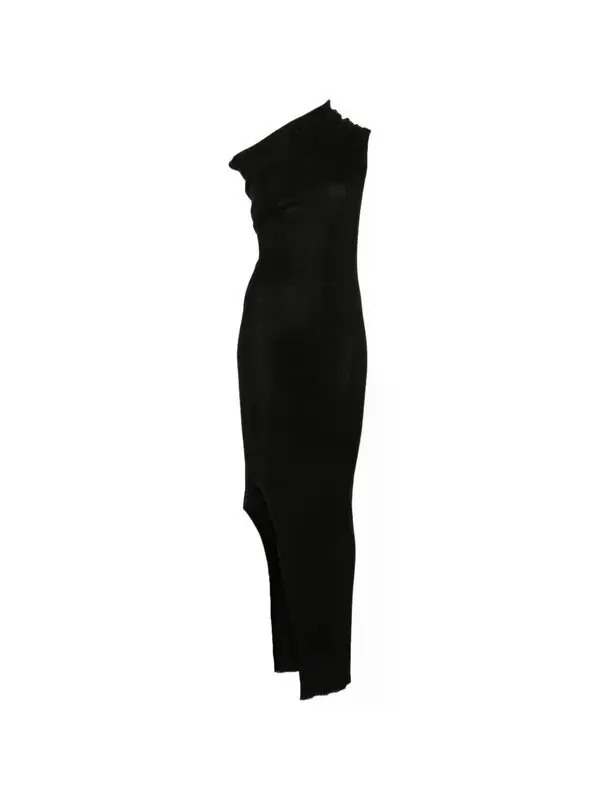 Rick Owens Athena One-shoulder Draped Dress - Black