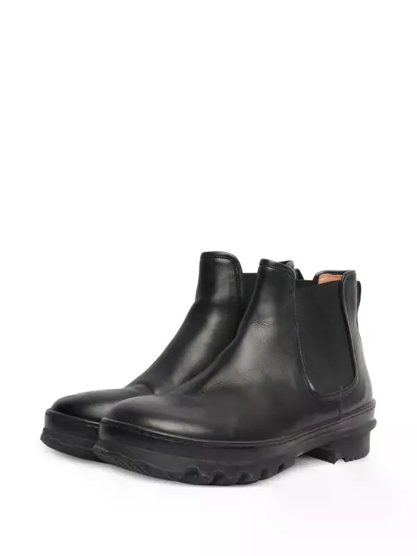 Legres Round-toe Leather Chelsea Boots