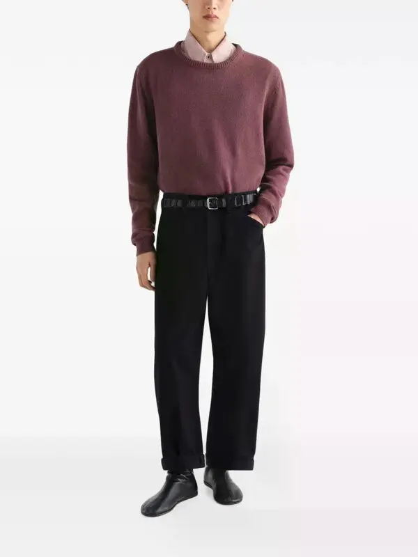 LEMAIRE Contrast Stitch Straight-leg Trousers
