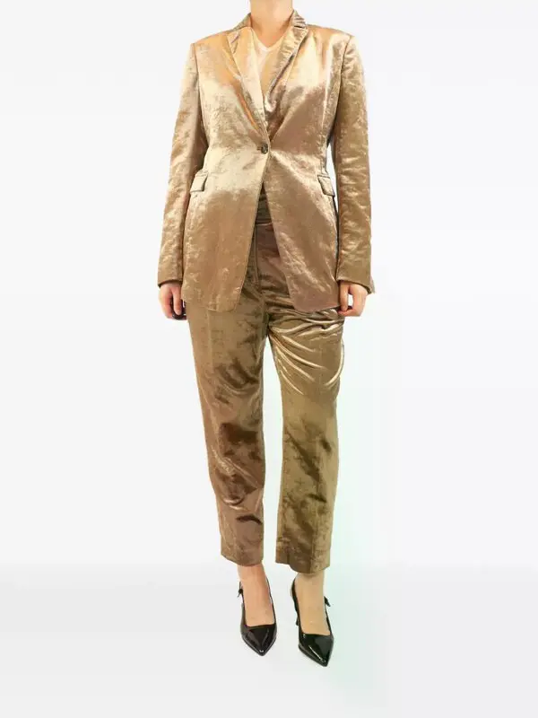 Brunello Cucinelli Velvet Belted Suit Set