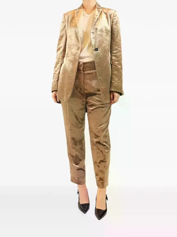 Brunello Cucinelli Velvet Belted Suit Set