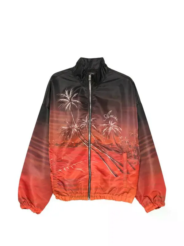 Amiri Palm-tree Print Zip-fastening Jacket
