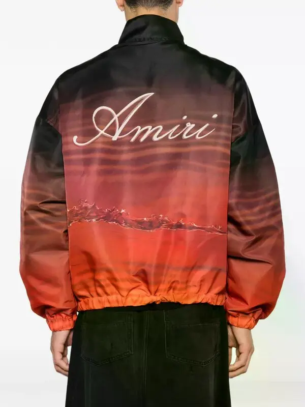 Amiri Palm-tree Print Zip-fastening Jacket