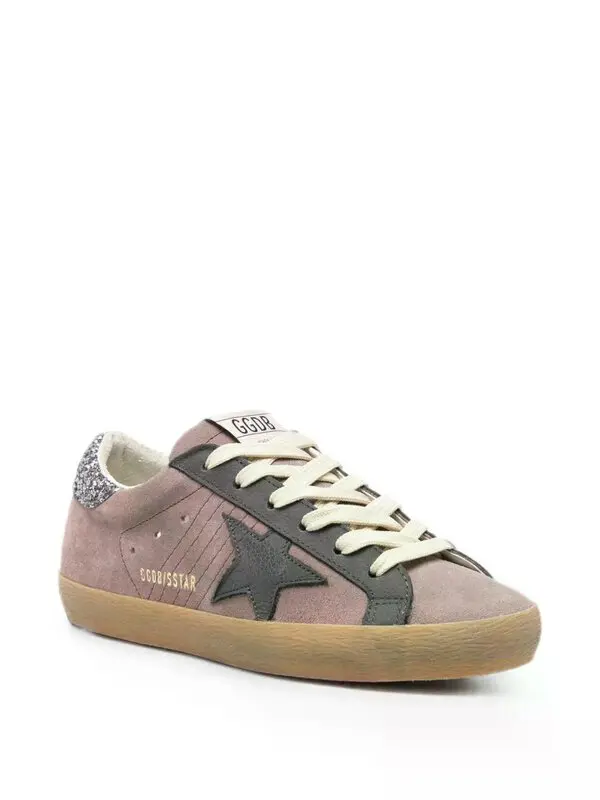 GOLDEN GOOSE Super-star Glitter-detail Sneakers - Purple
