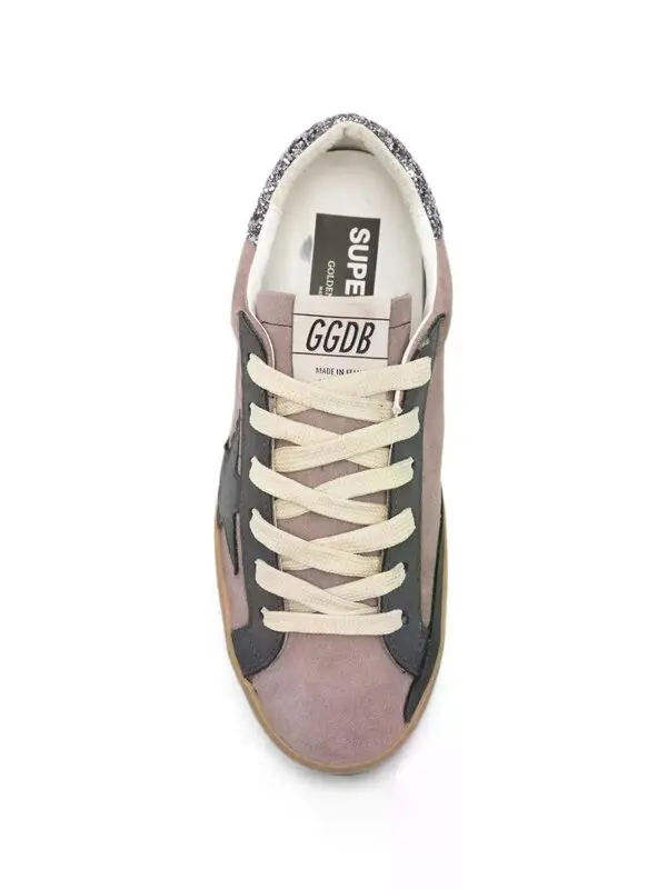 GOLDEN GOOSE Super-star Glitter-detail Sneakers - Purple