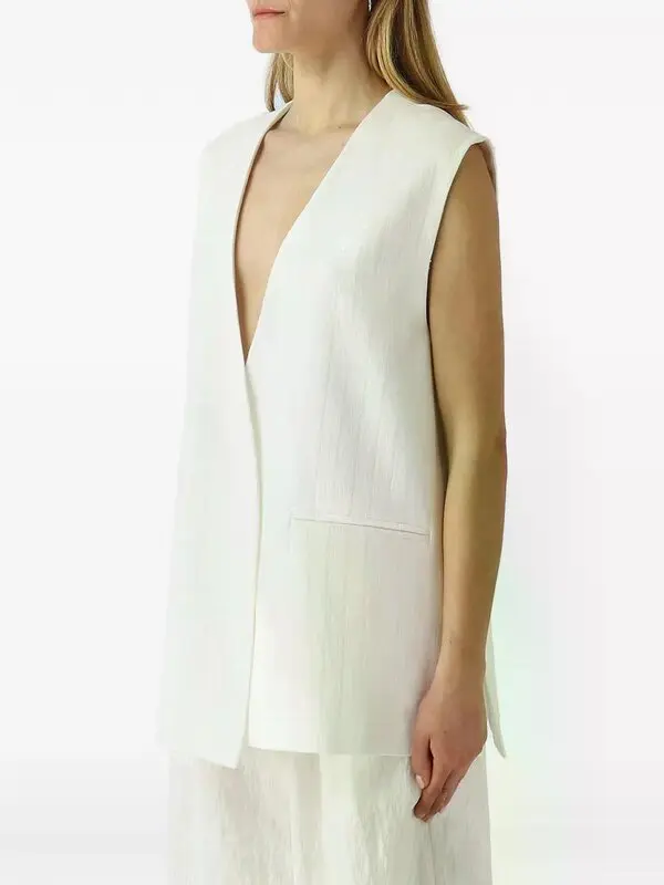 MEIMEIJ V-neck Gilet - Neutrals