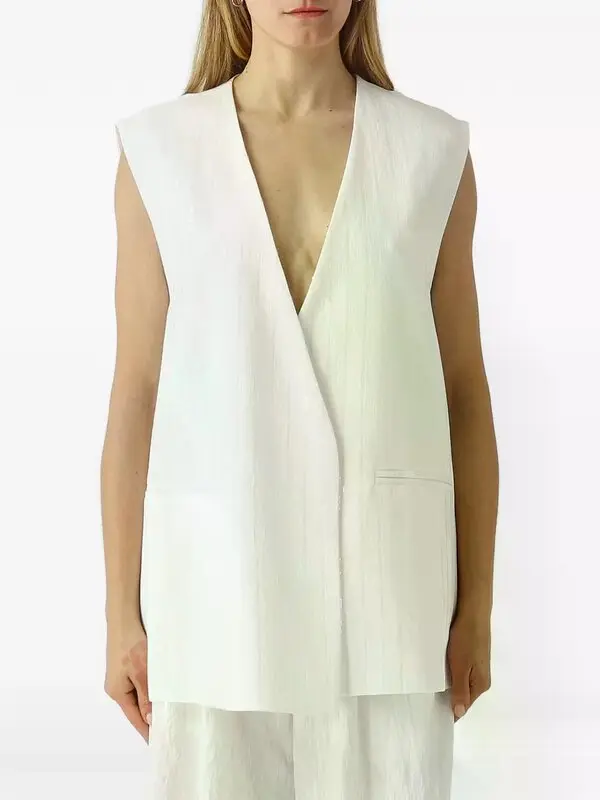 MEIMEIJ V-neck Gilet - Neutrals