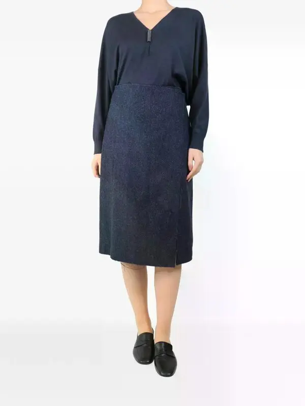 Cédric Charlier Midi Skirt With Side Slit