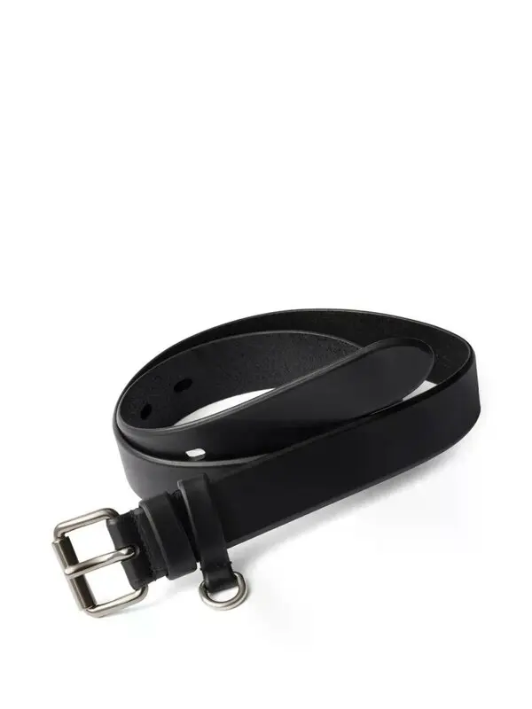 Prada Leather Belt With Engraved Buckle