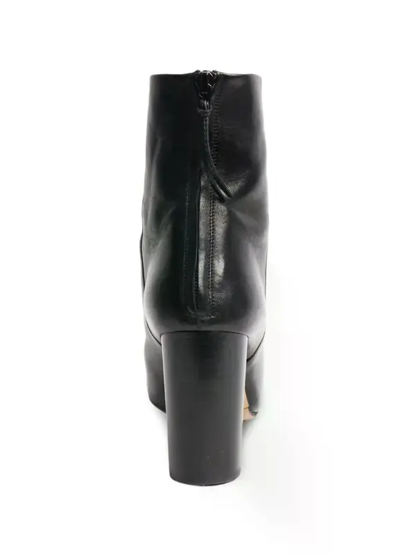 ISABEL MARANT VINTAGE Block-heel Leather Ankle Boots