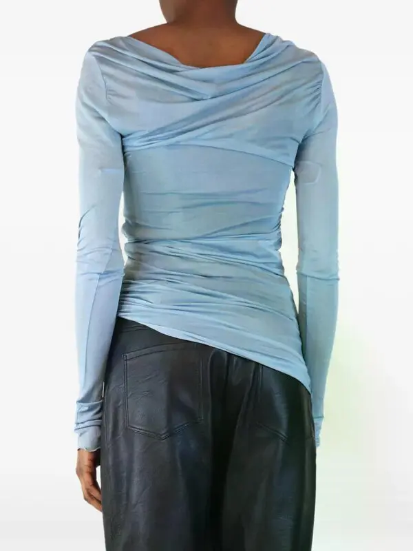 Blumarine Ruched Long-sleeved T-shirt