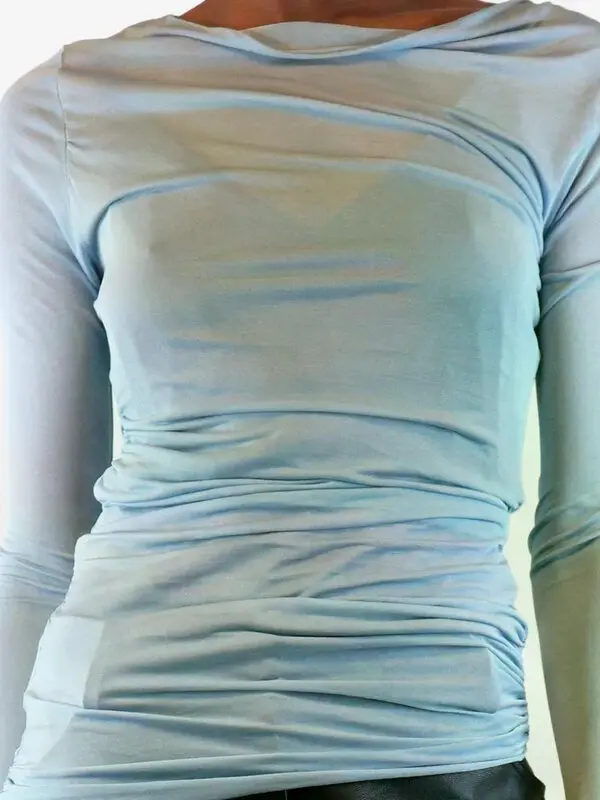 Blumarine Ruched Long-sleeved T-shirt
