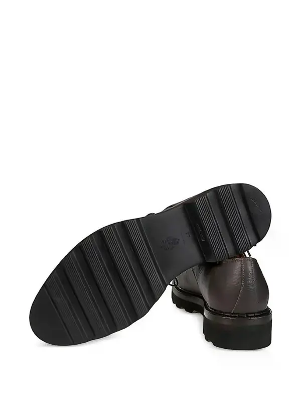 Eleventy Pebbled Leather Lace-up Shoes