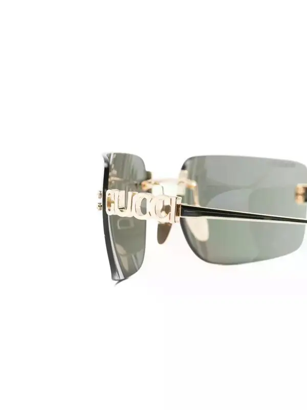 Gucci Rimless Logo Lettering Sunglasses