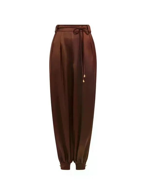 Aje Siren Pleated Trousers - Brown