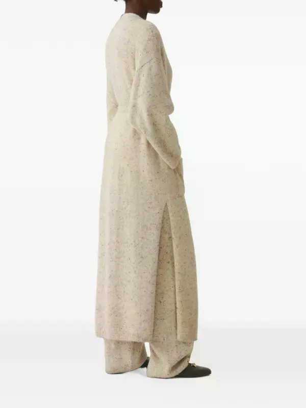Fabiana Filippi Donegal Belted V-neck Cardigan - Neutrals