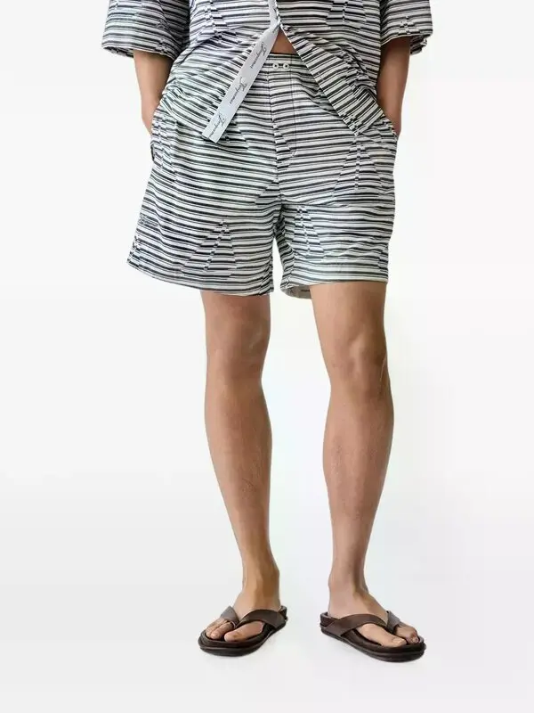 Jacquemus Caleçon Striped Cotton Shorts