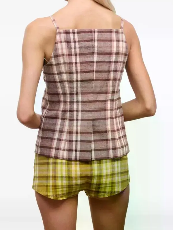 Staud Stáud Una Plaid Top