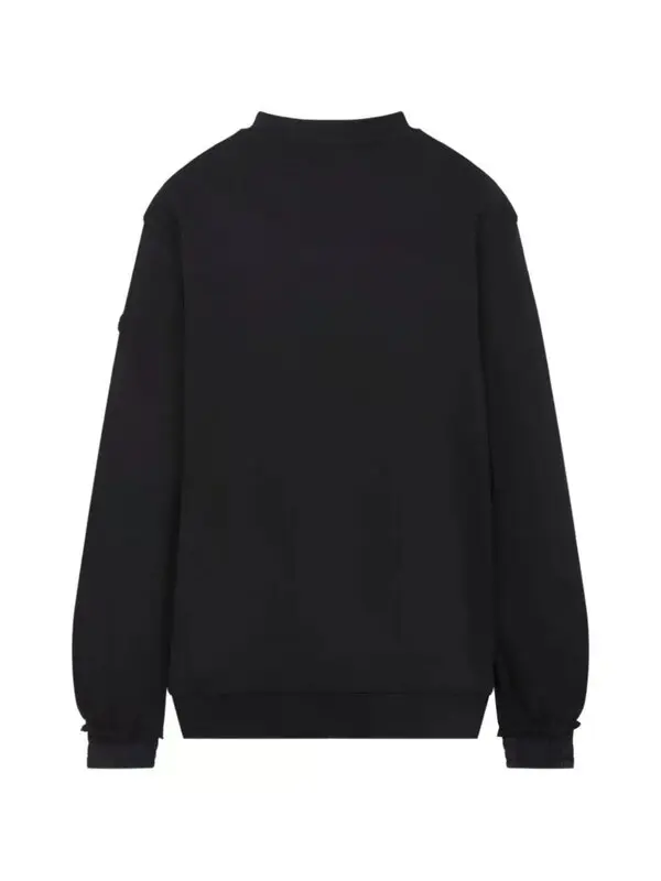 Moncler Logo Embroidered Ruffled Cuff Sweater