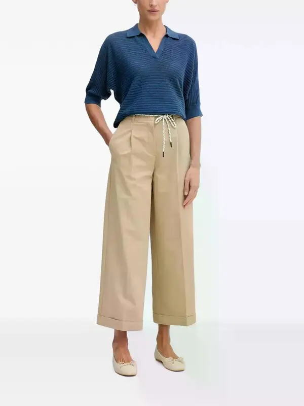 BENETTON Pleated Rope-belt Trousers