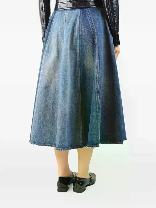 Celine Two-tone Flared Skirt