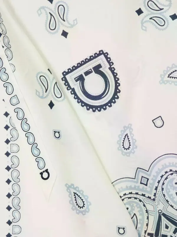 FERRAGAMO Arabesque-print Foulard Top