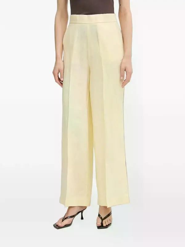 BENETTON Pressed-crease Wide-leg Trousers - Yellow
