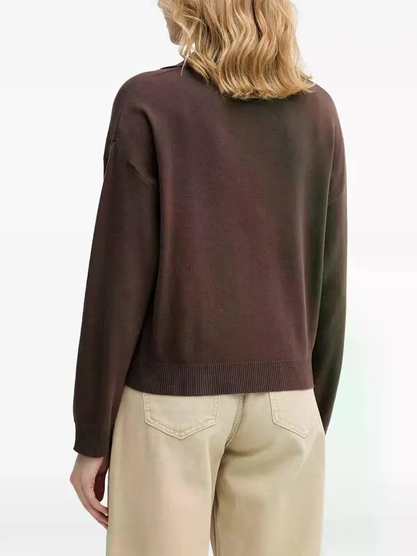 BENETTON Polo-collar Long-sleeve Sweater