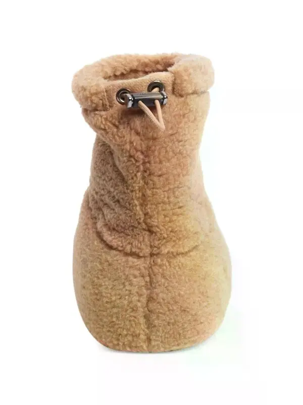 Loro Piana Sheepskin Drawstring Ankle Boots