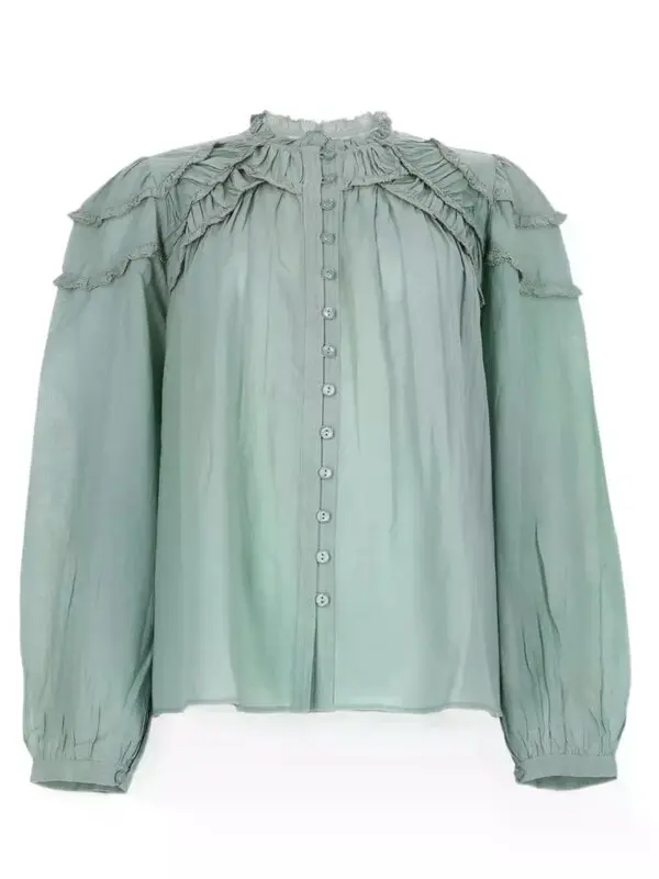 MARANT ETOILE Ruffled Detailing Long-sleeved Blouse