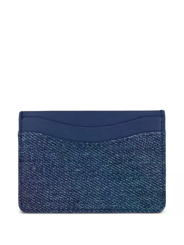 GANNI Bou Heart-stud Denim Cardholder