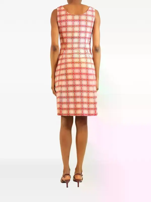 Prada Plaid Sleeveless Midi Dress