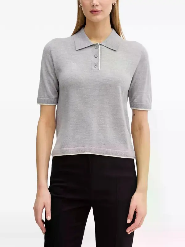 BENETTON Short-sleeve Polo Shirt - Grey