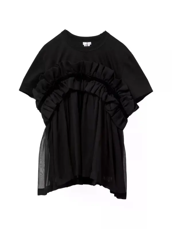 Noir Kei Ninomiya Ruffled Panel T-shirt