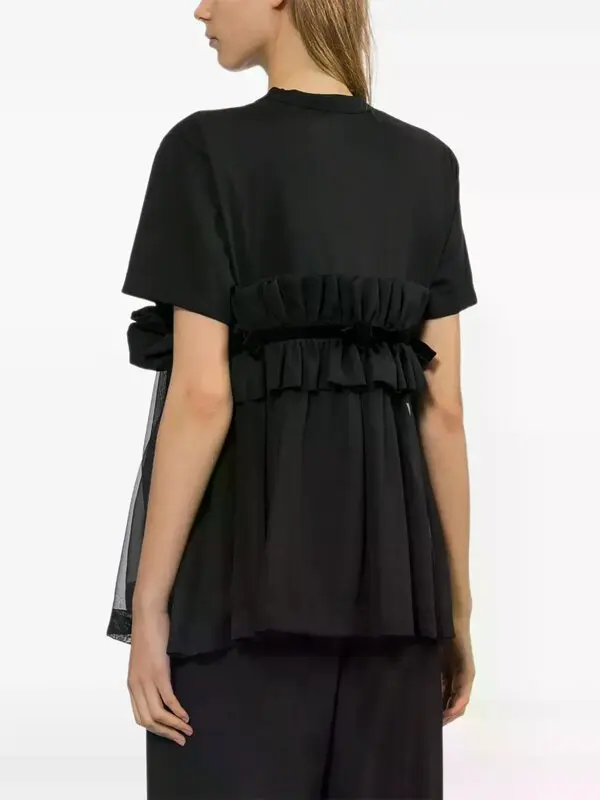 Noir Kei Ninomiya Ruffled Panel T-shirt