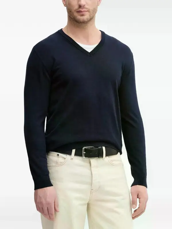 BENETTON V-neck Ribbed-trim Sweater
