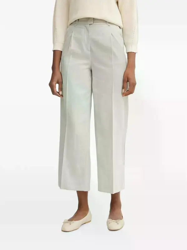 BENETTON Pressed-crease Wide-leg Trousers - Grey