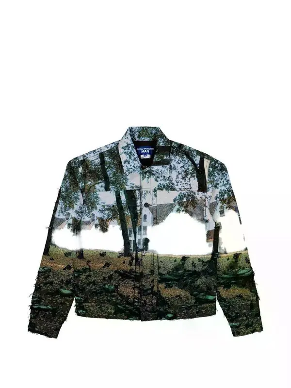 Junya Watanabe Button-fastening Landscape-motif Shirt Jacket