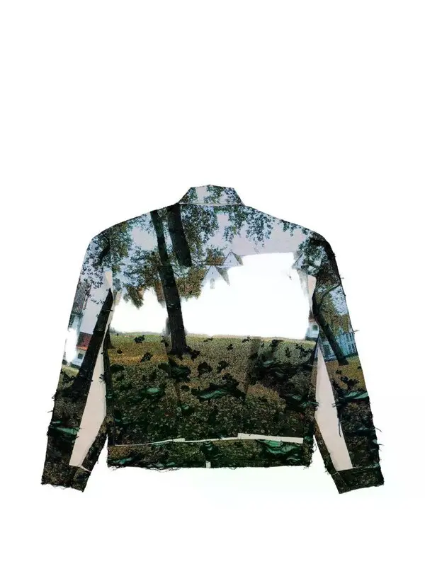 Junya Watanabe Button-fastening Landscape-motif Shirt Jacket