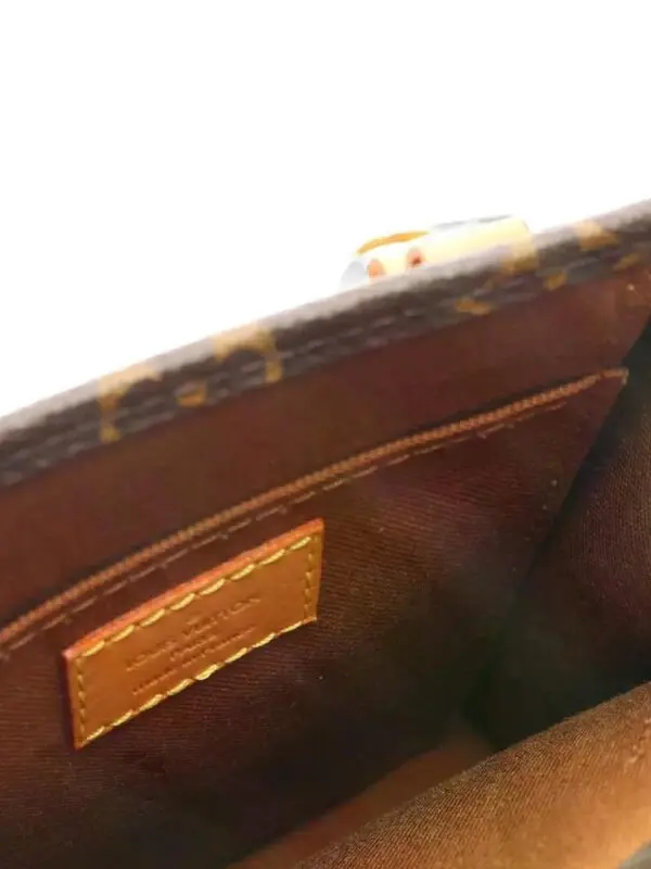 LOUIS VUITTON Petit Sac Plat Monogram Tote Bag - Brown