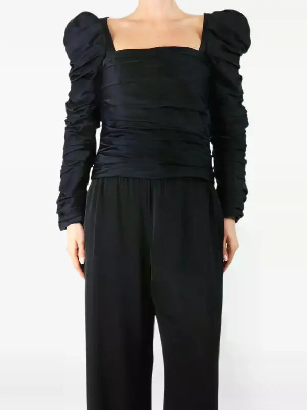 Khaite Ruched Long-sleeved Blouse