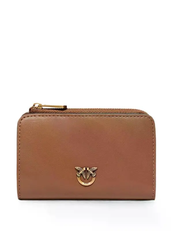 Pinko Love Birds Leather Wallet - Brown