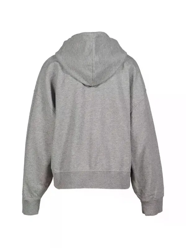 GANNI Logo-print Zip-up Hoodie