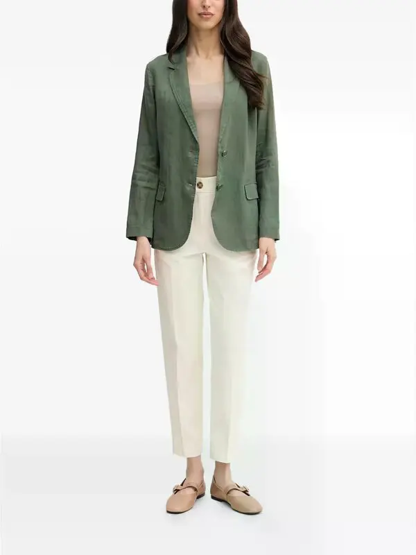 BENETTON Notch Lapel Button-fastening Jacket - Green