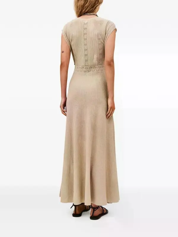 Ba&sh Pasqualina Pointelle-knit V-neck Dress