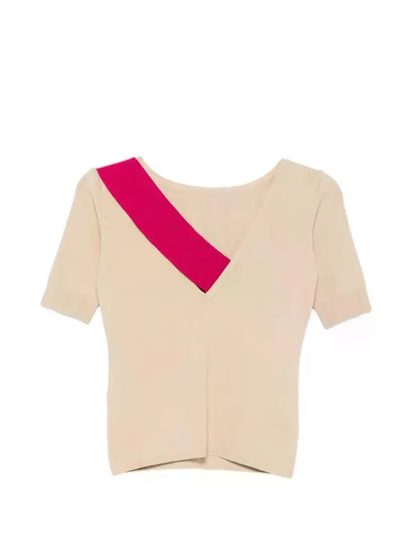 SIMONA CORSELLINI V-neck Short-sleeve Top
